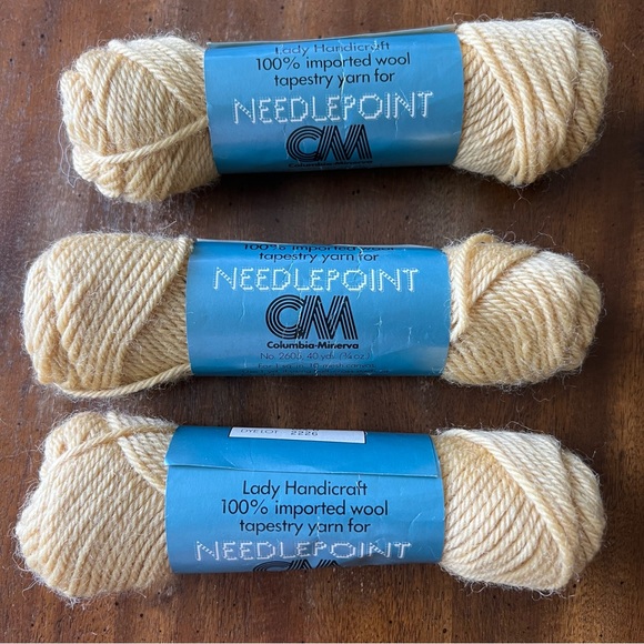 DM | Other | Cm Needlepoint Yarn 3 Skeins Golden Color Wool | Poshmark